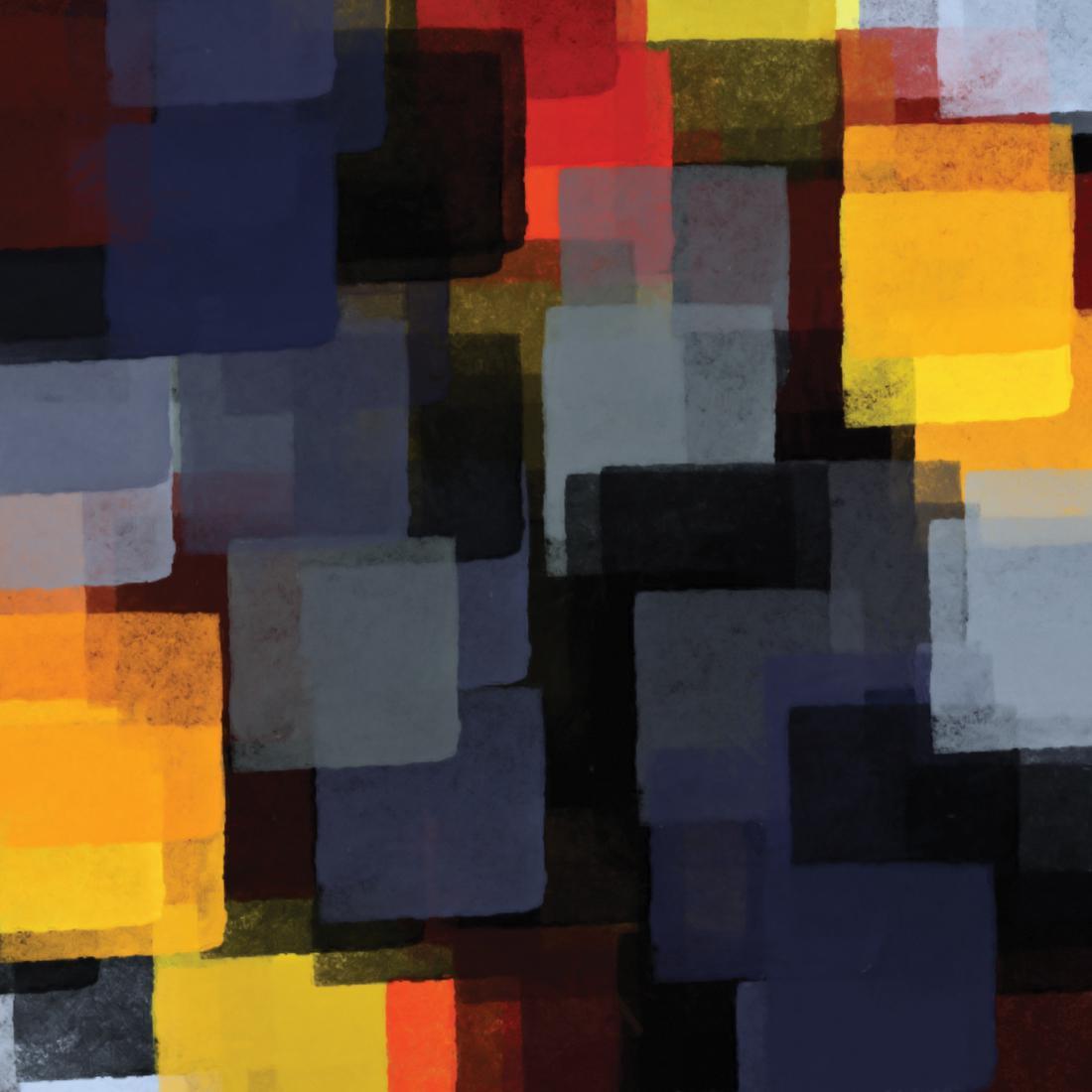 Colliding Blocks (square) Wall Art | The Canvas Art Factory Australia ...